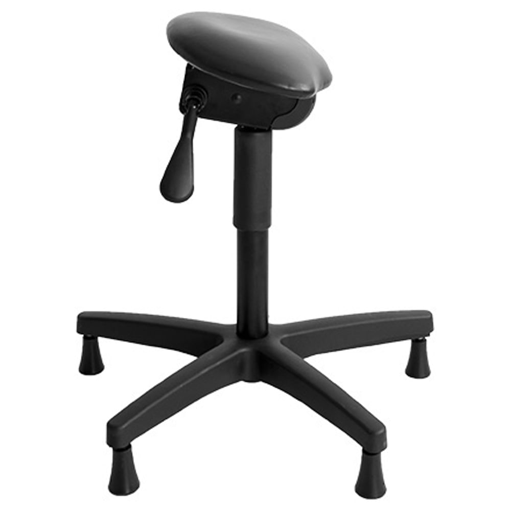 Banco ergonômico semisentado. NR 17. Ajuste altura e inclinação do ...